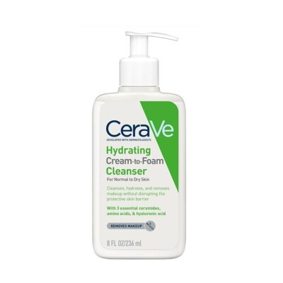 CERAVE CERAVE Hydrating Cream To Foam Cleanser 236ml | Cleanser ...