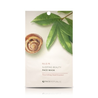 FACE REPUBLIC Sleeping Beauty Face Mask Nourishing Snail Essence - 23G ...